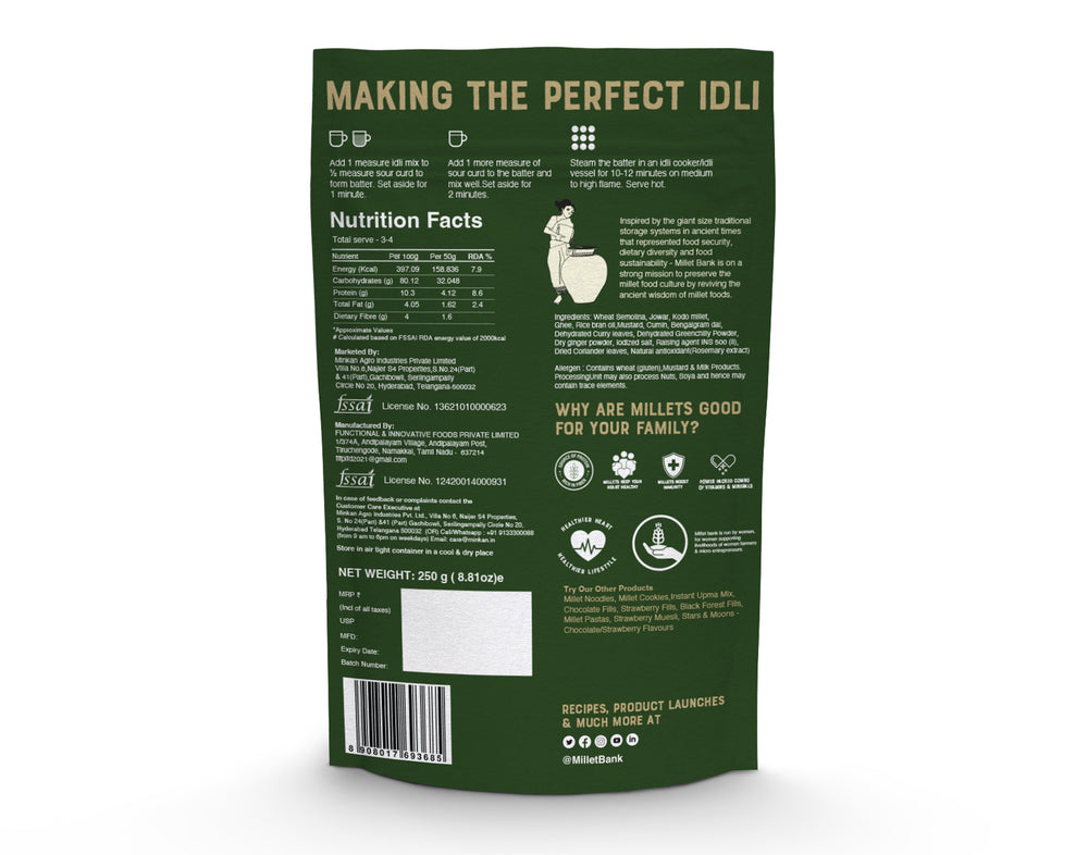 Buy Premium Idly Mix from Millet Bank