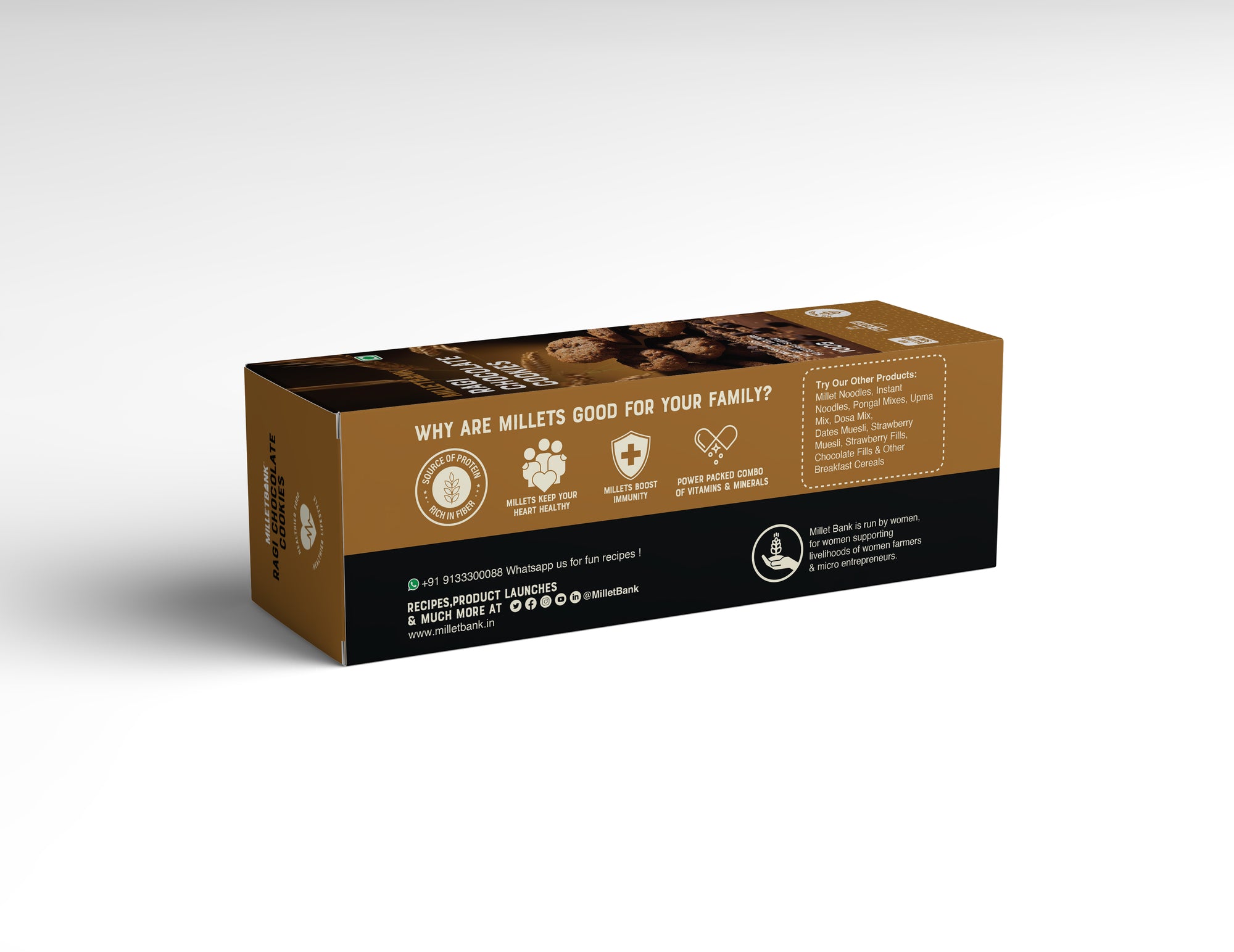 Buy Premium Ragi Chocolate Cookies by Millet Bank