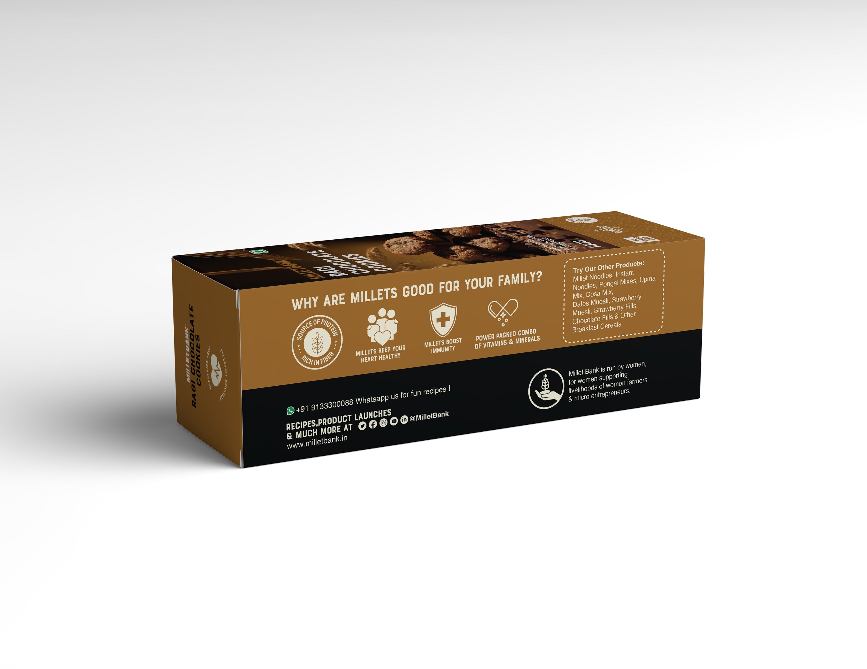 Buy Premium Ragi Chocolate Cookies by Millet Bank
